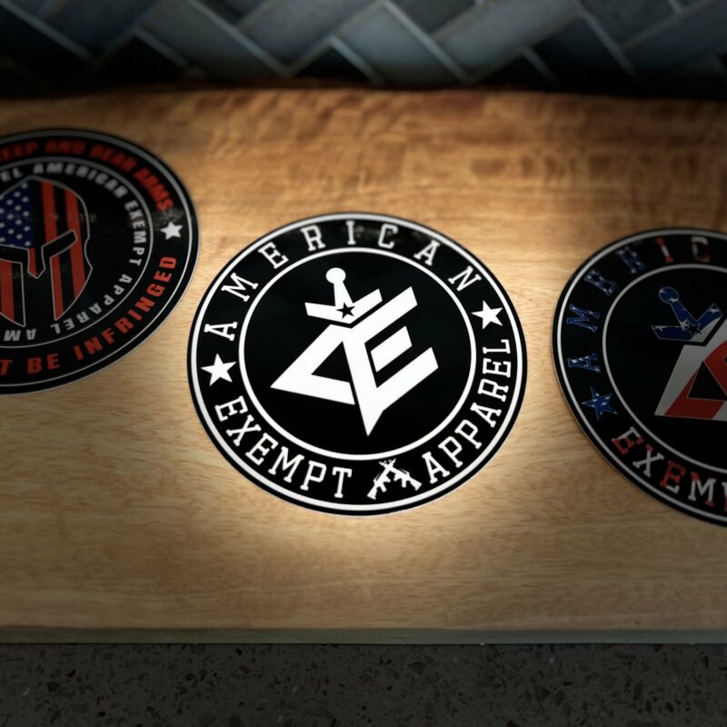 American Exempt In White Decal - American Exempt Apparel