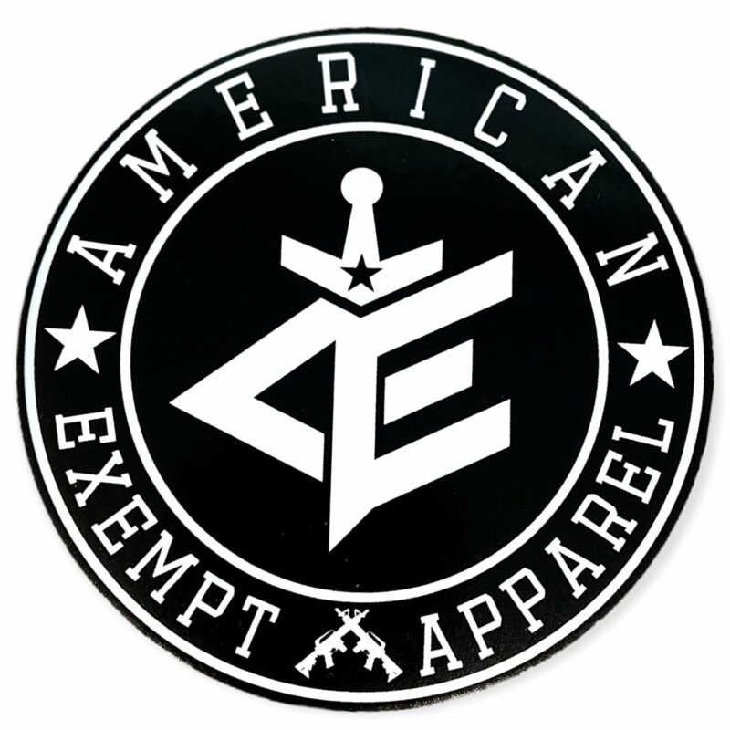 American Exempt In White Decal - American Exempt Apparel