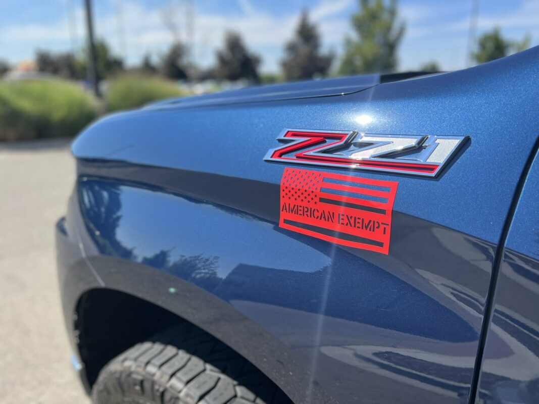 Red AE Flag Vehicle Magnets - American Exempt Apparel