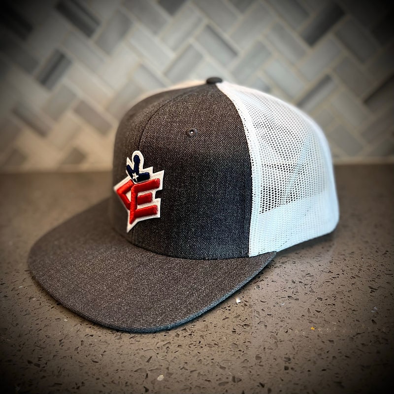 Charcoal And White 3D Puff AE Logo - American Exempt Apparel