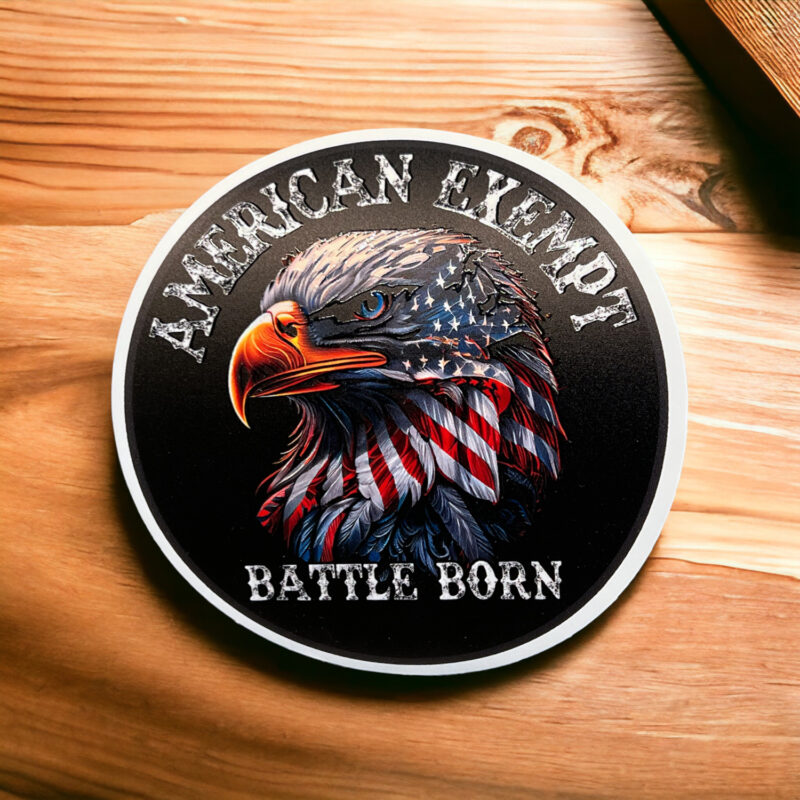 American Exempt Battle Born Sticker - American Exempt Apparel