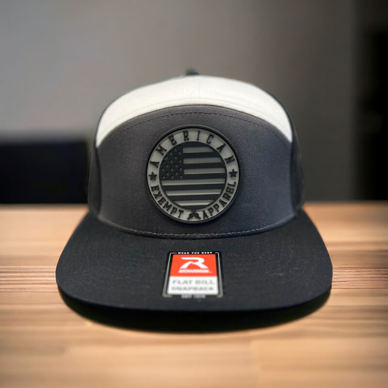 Charcoal Black White PVC Hat - American Exempt Apparel