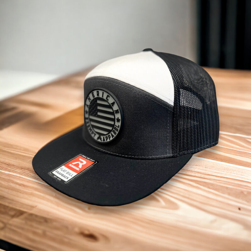 Charcoal Black White PVC Hat - American Exempt Apparel